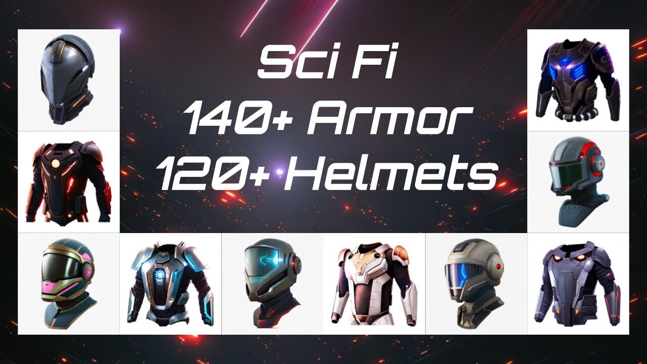 ArtStation - Sci Fi Pack: 140+ Armor and 120+ Helmets | Game Assets