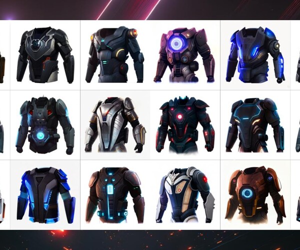 ArtStation - Sci Fi Pack: 140+ Armor and 120+ Helmets | Game Assets