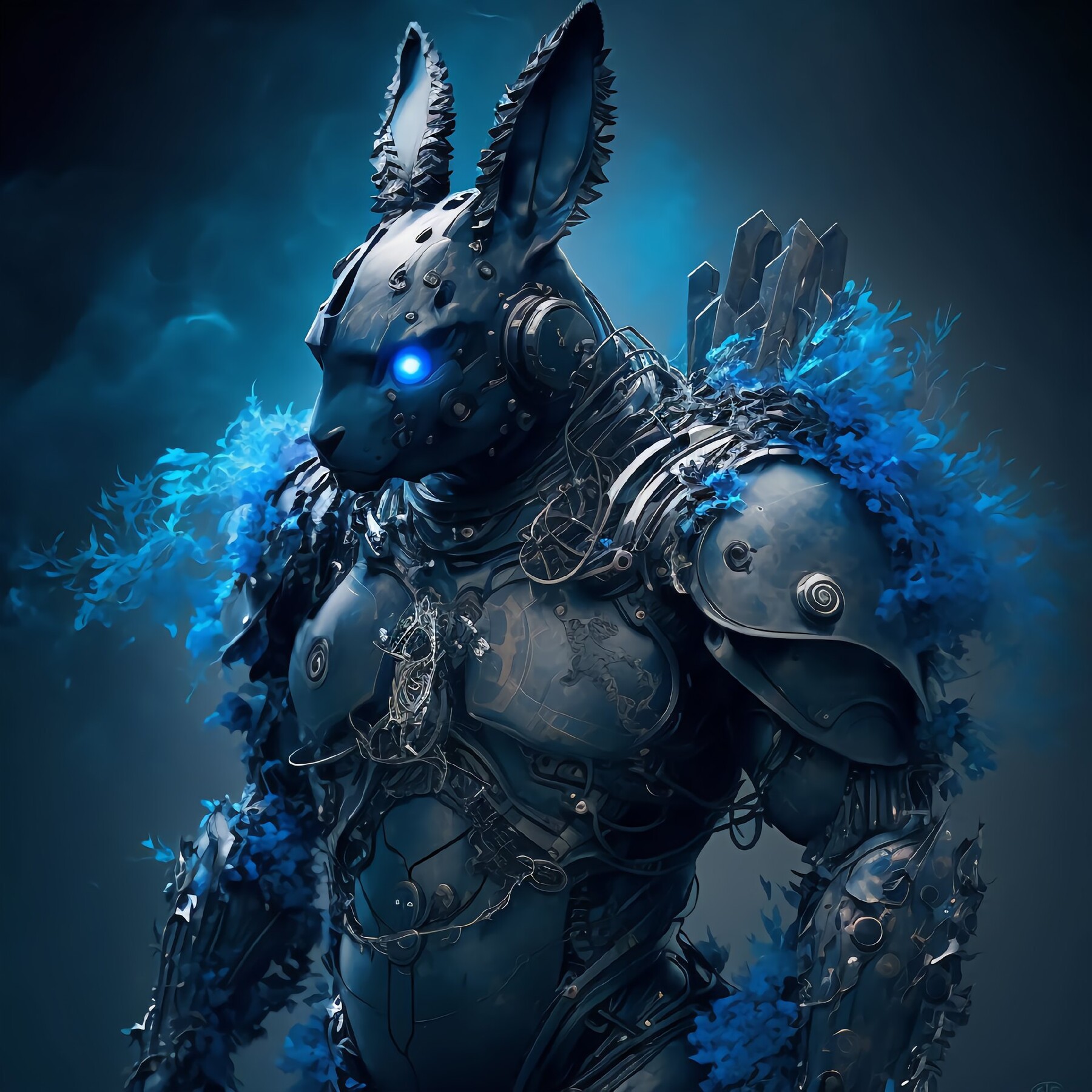 ArtStation - Blue Flame Animals series picture group | Artworks