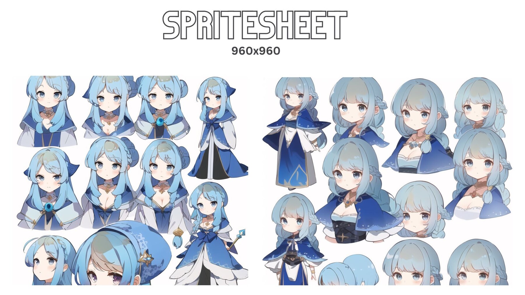 ArtStation - Female Mage (Frozen Glare) - Fantasy Job Class Character ...