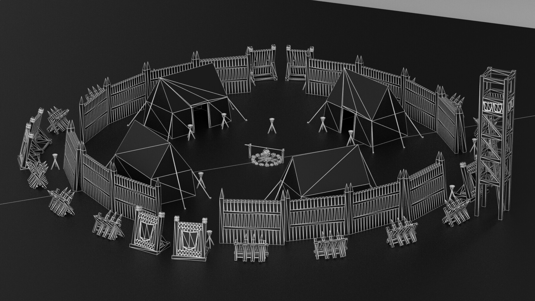 ArtStation - Cartoon Medieval Barracks 3D model | Resources