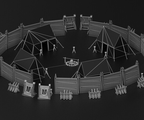 ArtStation - Cartoon Medieval Barracks 3D model | Resources