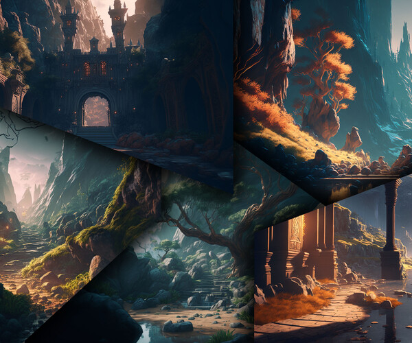 ArtStation - 120 Fantasy scenery (More Than 8K Resolution) | Artworks