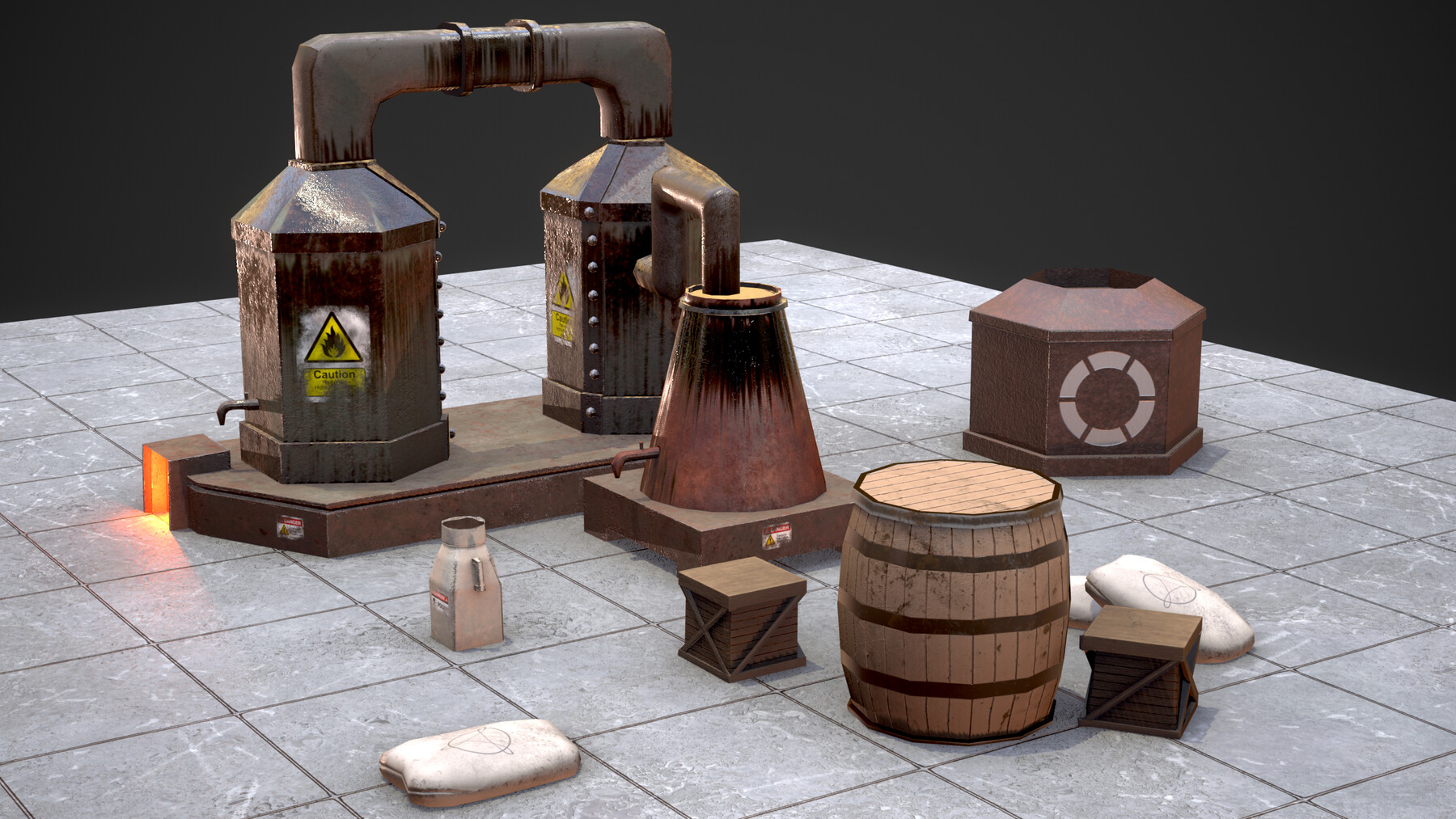 ArtStation - Factory Model with PBR texture | Game Assets