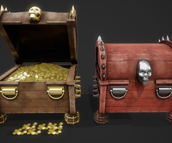 ArtStation - 3D Treasure box With PBR texture | Game Assets