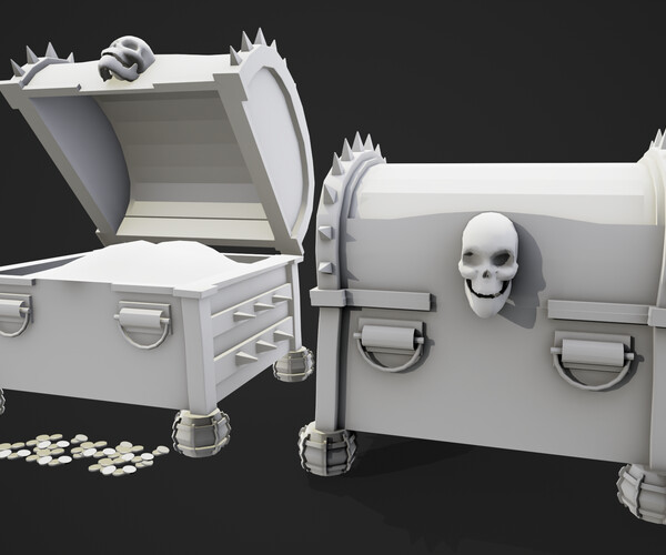 ArtStation - 3D Treasure box With PBR texture | Game Assets