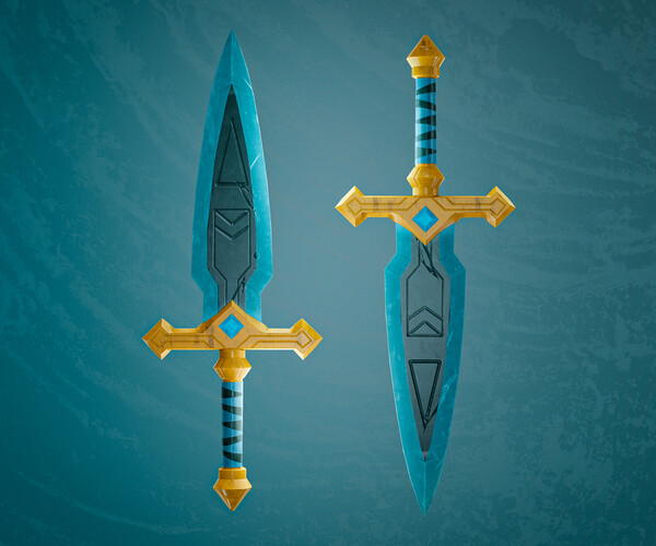 ArtStation - Fantasy Dagger Low-poly 3D model | Game Assets
