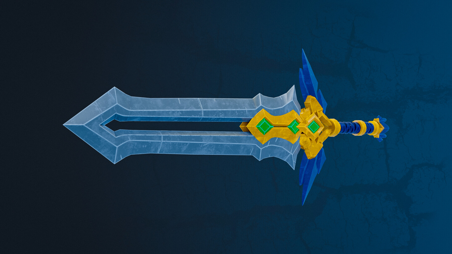 ArtStation - Crystal Sword Low-poly 3D model | Game Assets