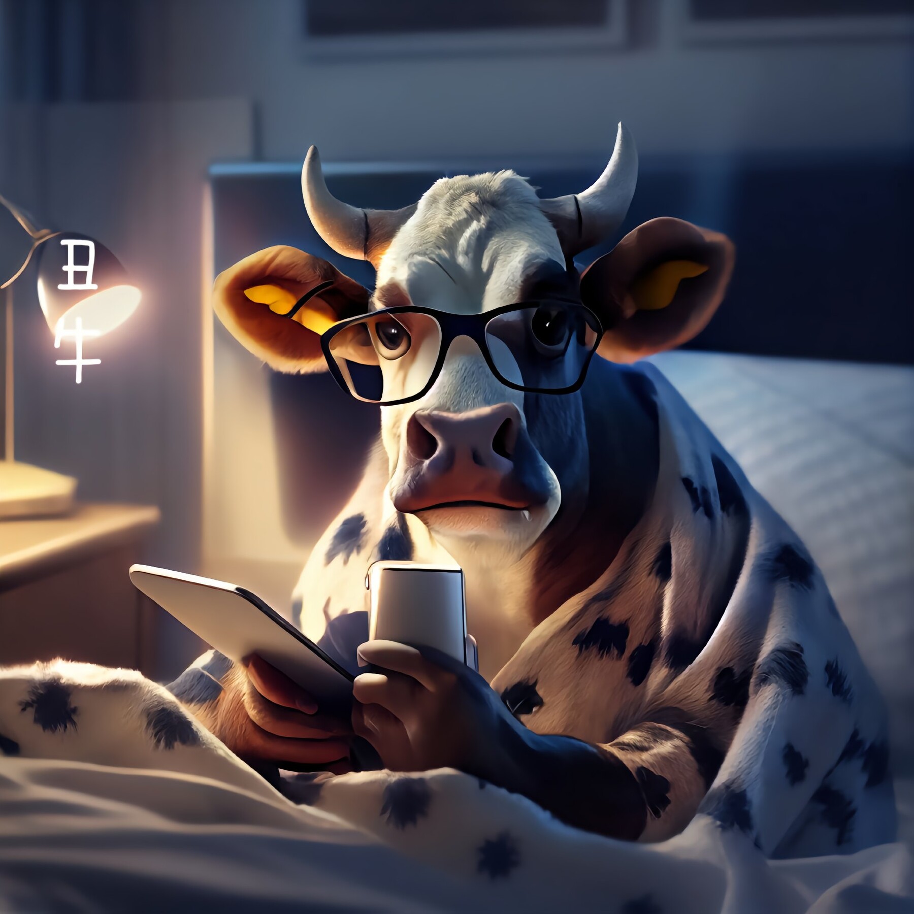 ArtStation - series of pictures of animals looking at mobile phones ...