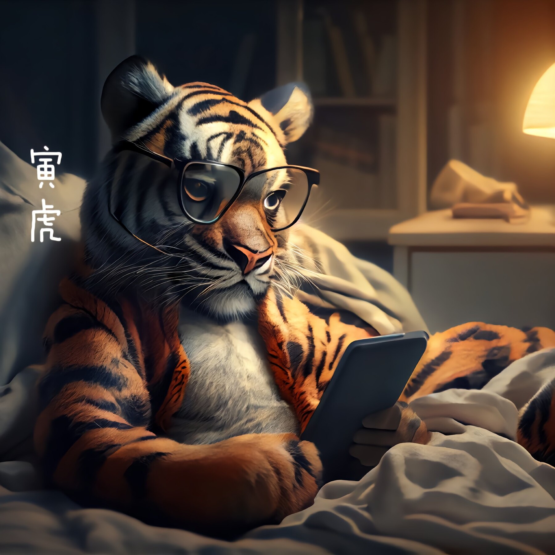 ArtStation - series of pictures of animals looking at mobile phones ...
