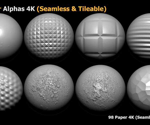 ArtStation - 96 Plastic Alphas (Seamless & Tileable) VOL 11 | Brushes