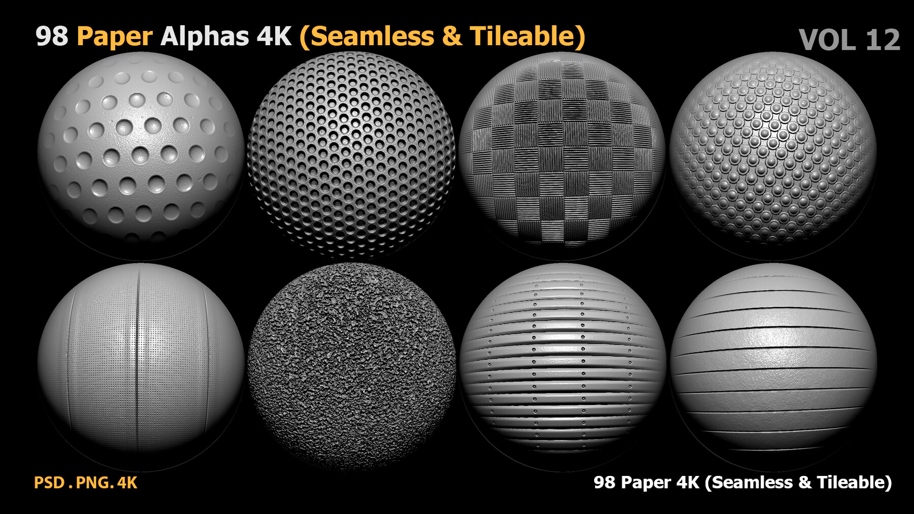 ArtStation - 96 Plastic Alphas (Seamless & Tileable) VOL 11 | Brushes