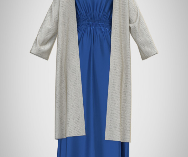 ArtStation - Dresses & Knit Cardigan / Marvelous Designer/Clo3D project ...