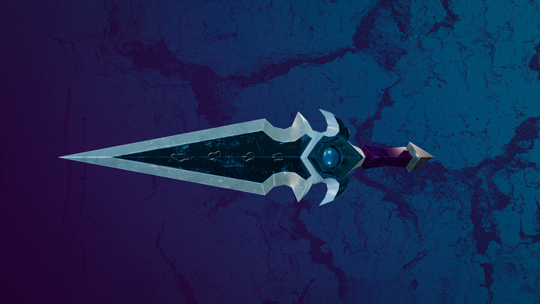 ArtStation - Ice Crown Dagger Low-poly 3D model | Game Assets