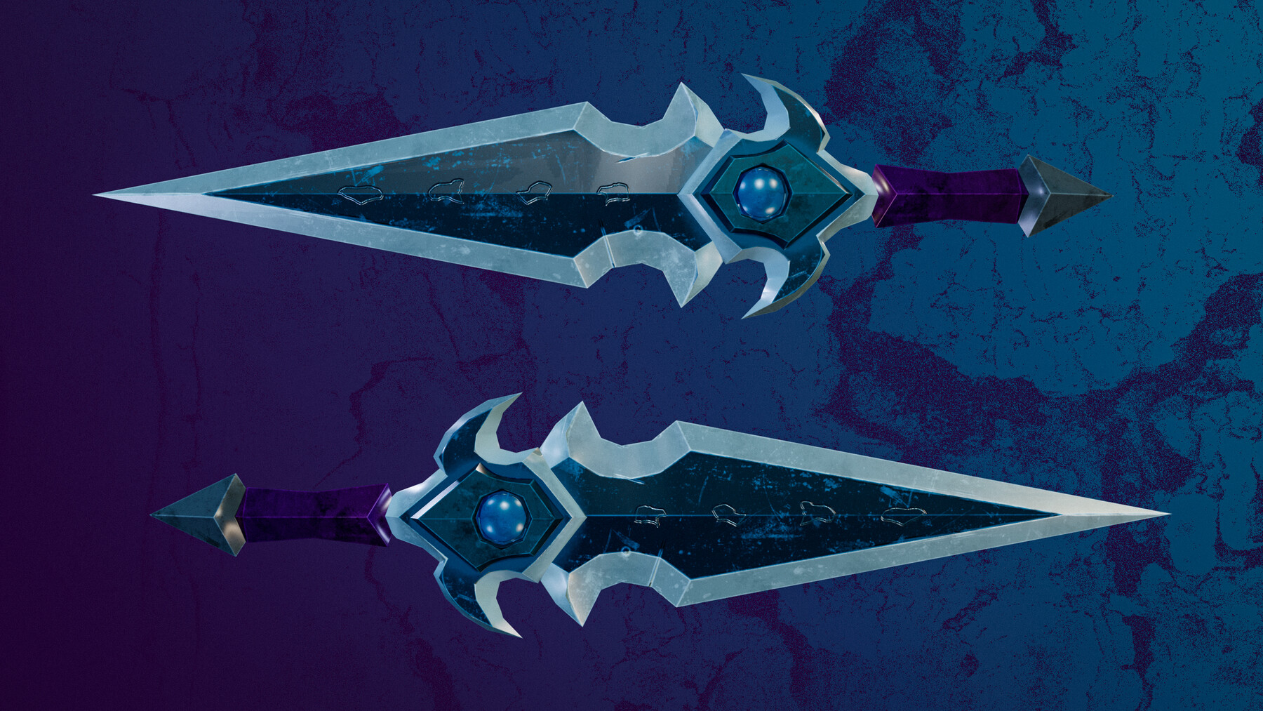 ArtStation - Ice Crown Dagger Low-poly 3D model | Game Assets