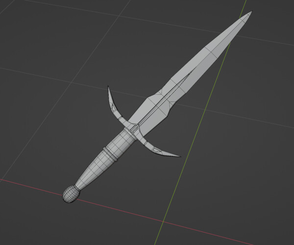 ArtStation - Engraved Medieval Dagger (Game-ready) | Game Assets