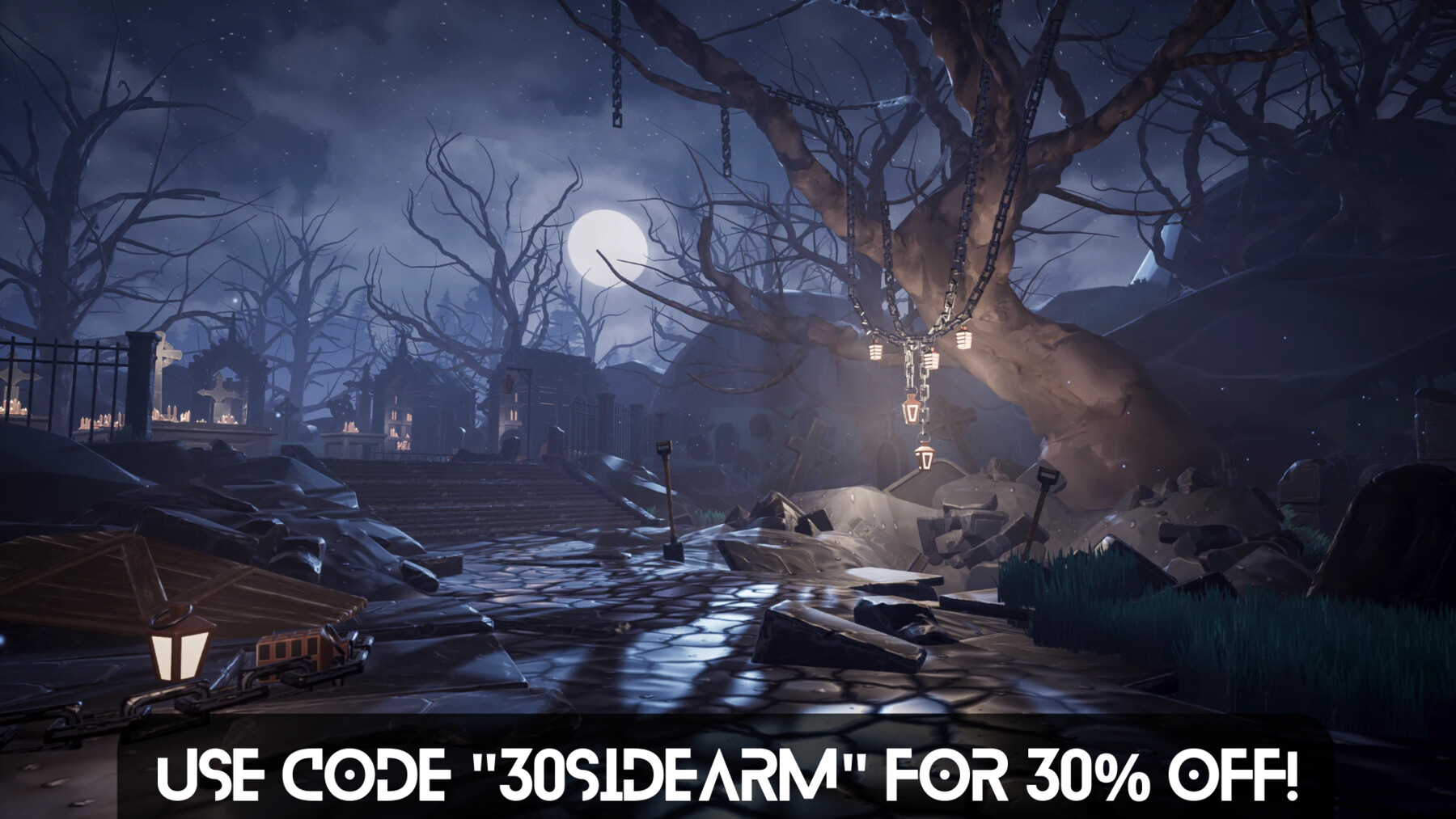 ArtStation - Graveyard - Cemetery - Stylized Graveyard - Stylized ...