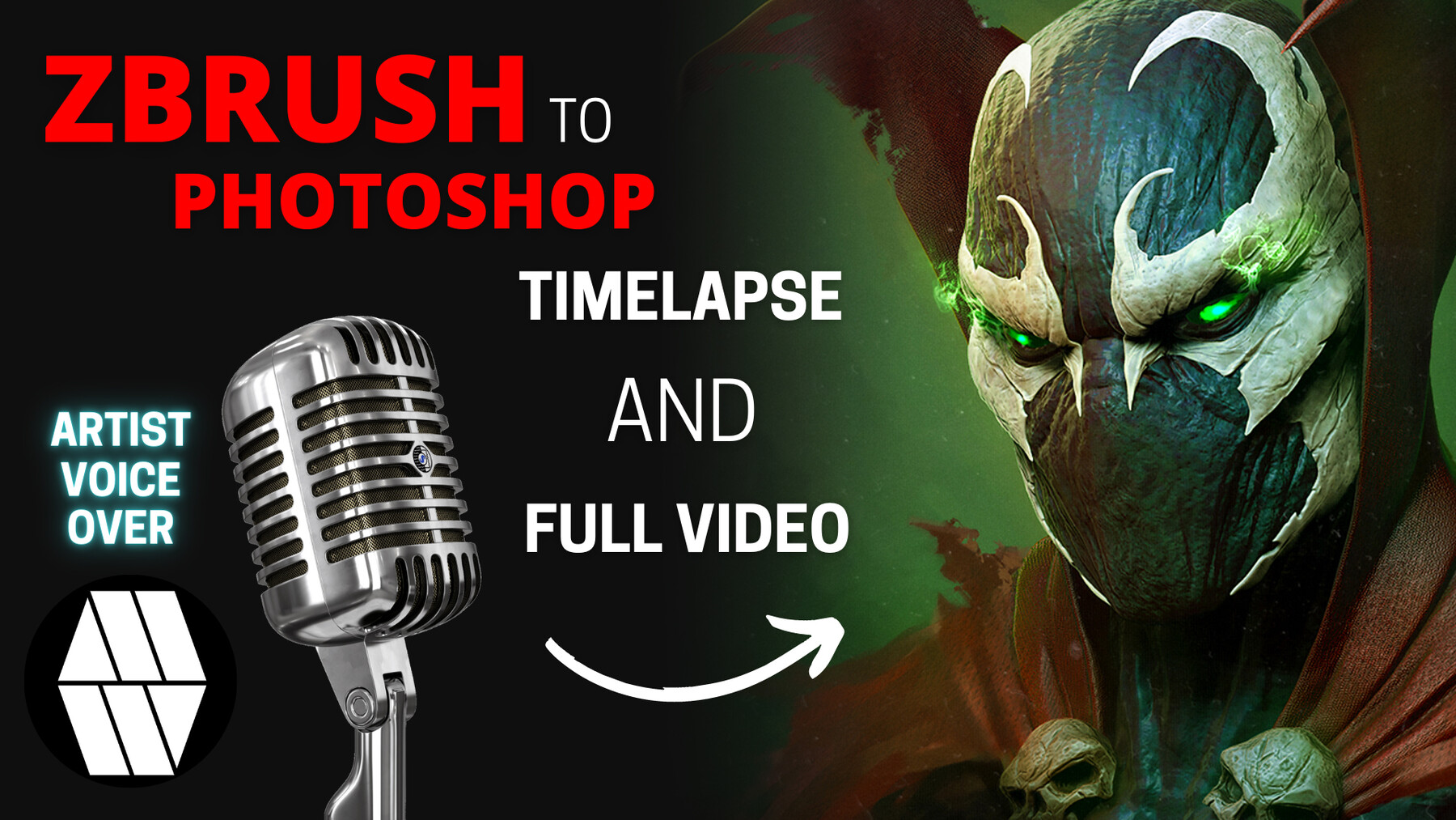 ArtStation - ZBrush to Photoshop 'SPAWN Bust' Concept - Timelapse Voice Over and Full Video ...