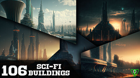 ArtStation - 106 Sci-Fi Buildings (More Than 8K Resolution) | Artworks