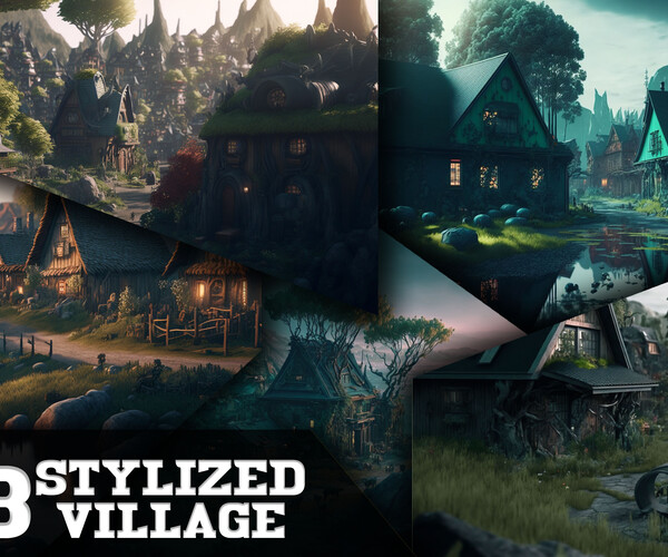 ArtStation - 108 Stylized Village (More Than 8K Resolution) | Artworks