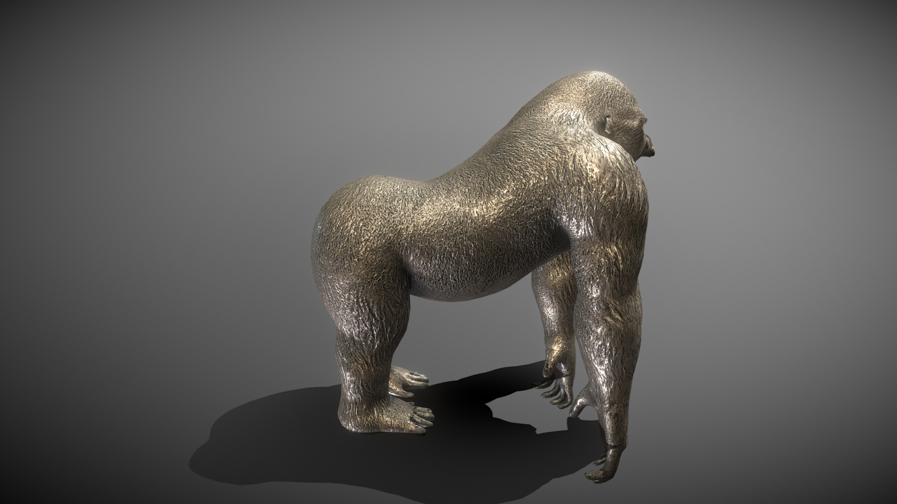 ArtStation - Gorilla Bronze Statue | Game Assets