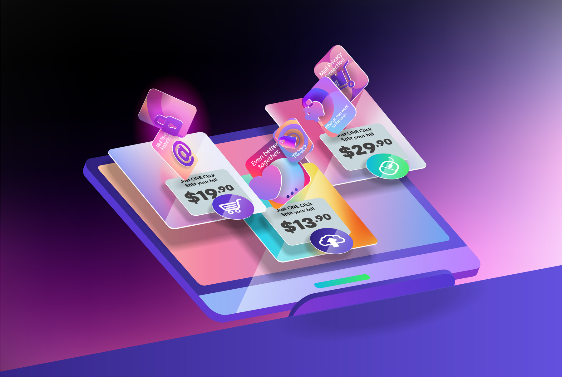 ArtStation - Windows with price lists on the office computer screen ...