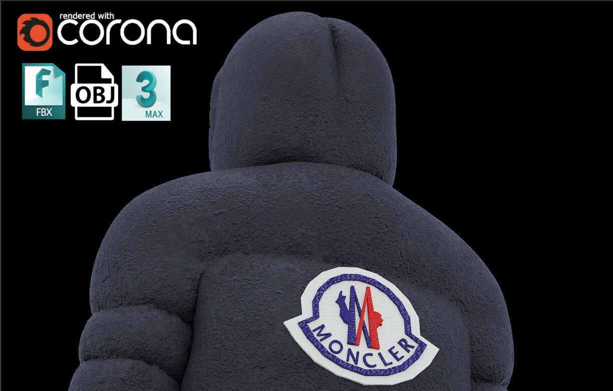 ArtStation - Moncler Suede Jacket Low-poly | Game Assets