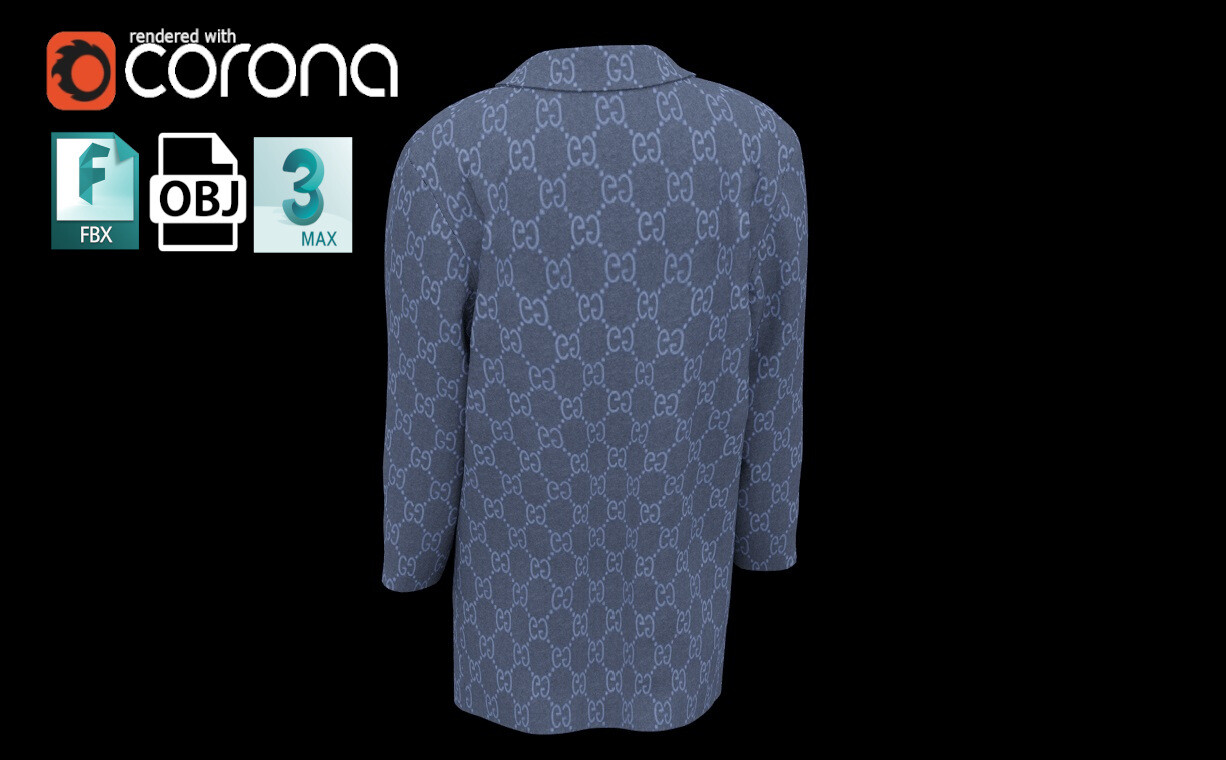 ArtStation - Gucci Ghost Coat Retro Low-poly | Game Assets