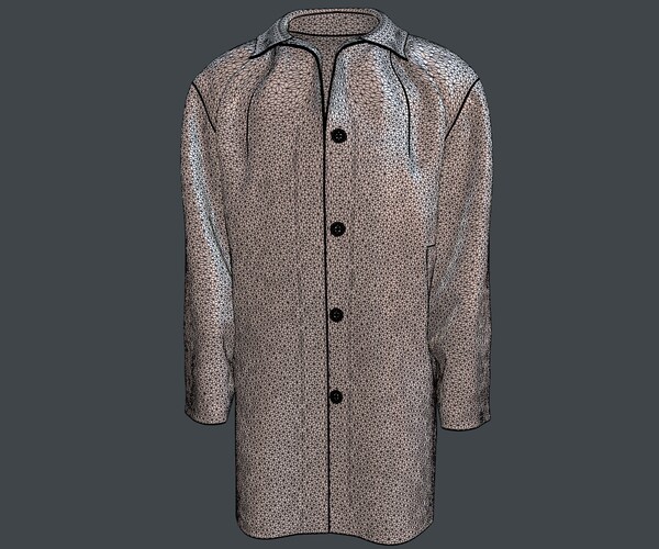 ArtStation - Gucci Ghost Coat Retro Low-poly | Game Assets