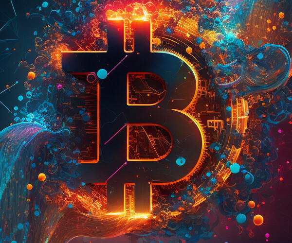 ArtStation - Neon Bitcoin Art for Wallpaper/Canvas | Artworks