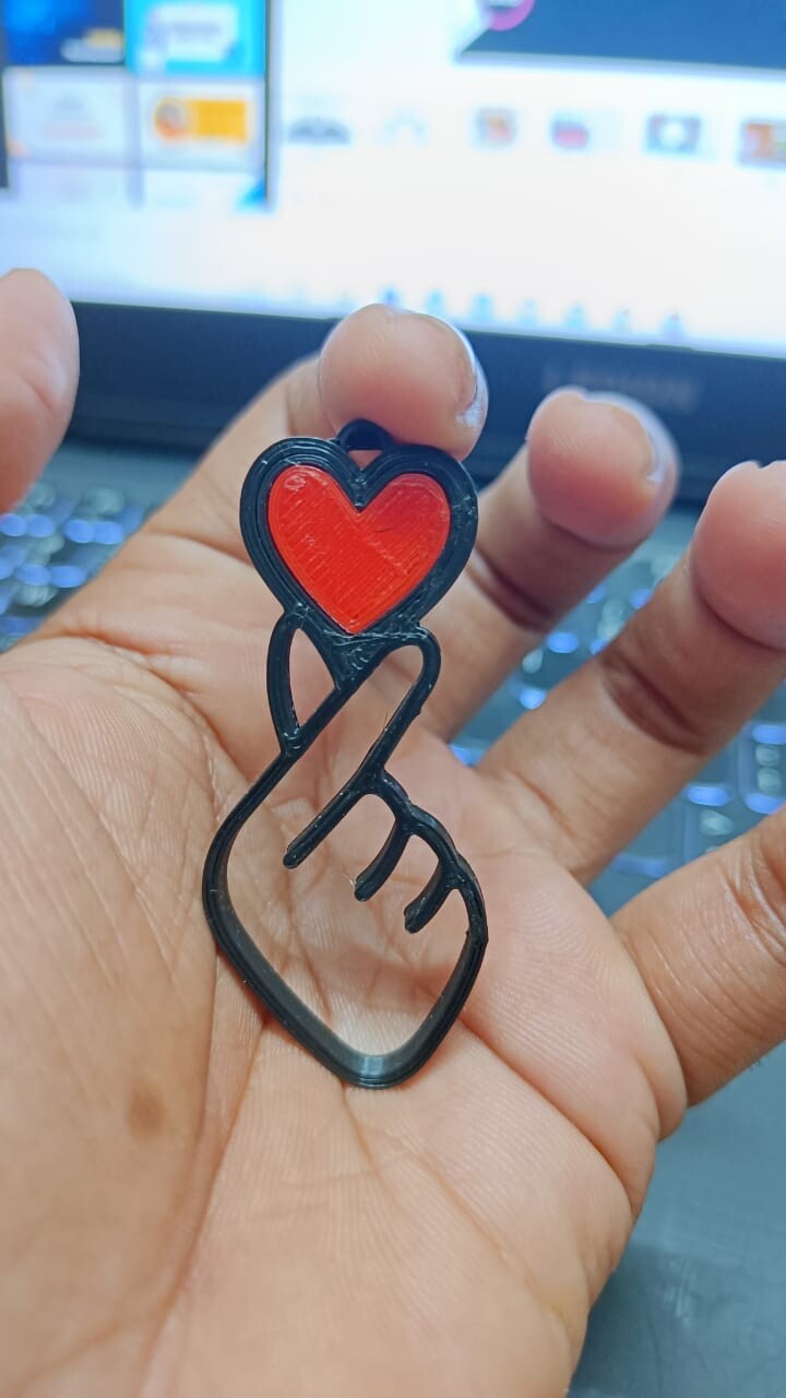 ArtStation - Korean Finger Heart Keychain | Resources
