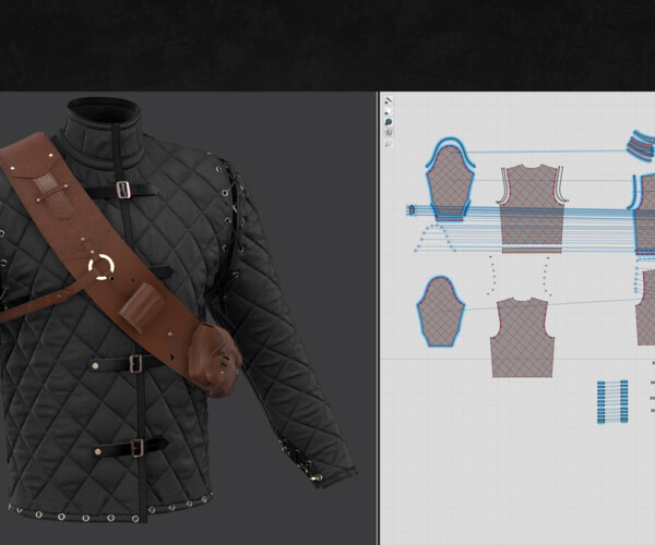 ArtStation - Men`s Medieval Jacket | Game Assets