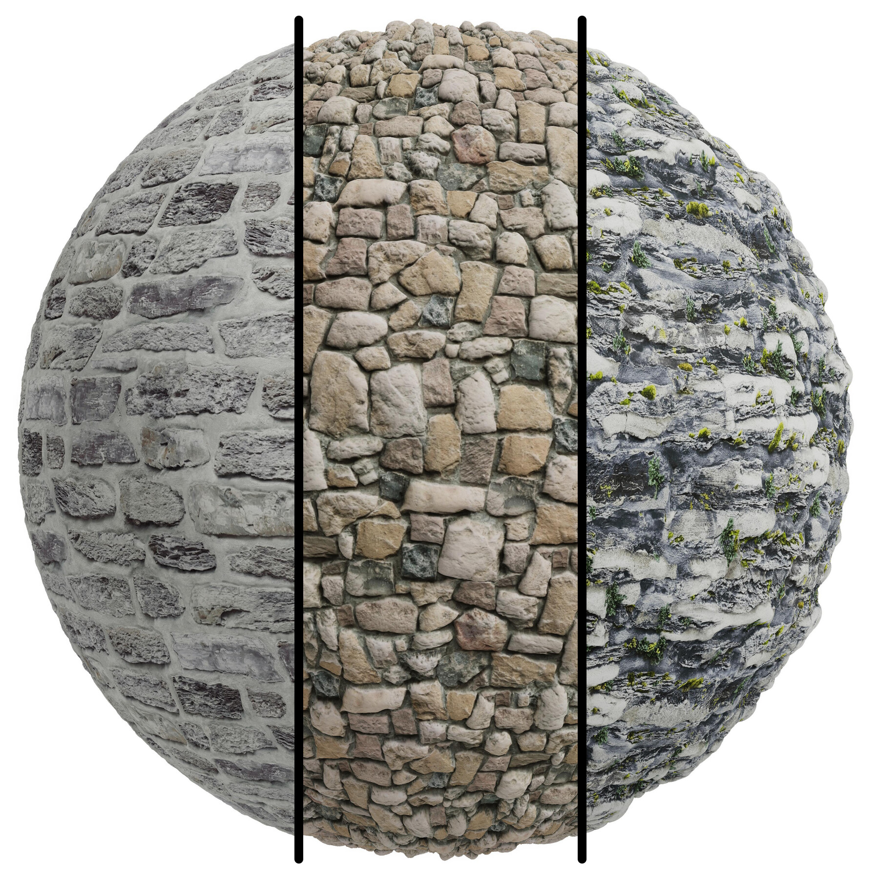 ArtStation - FB563 Field Stone Covering, Natural stone pattern | 3 mat ...