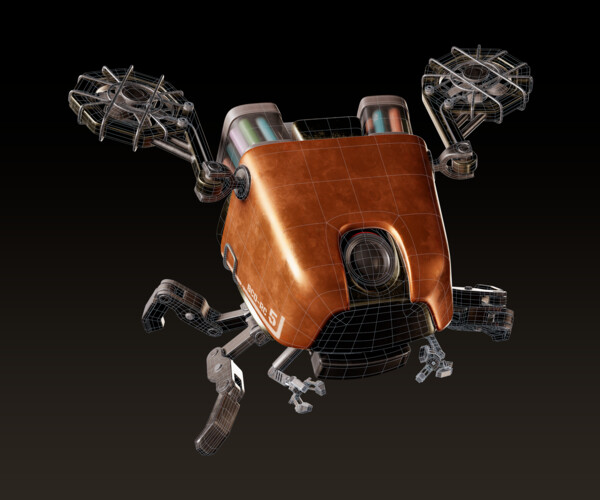 ArtStation - Robot BCD - RC 5 | Post Apocalyptic | Game Assets