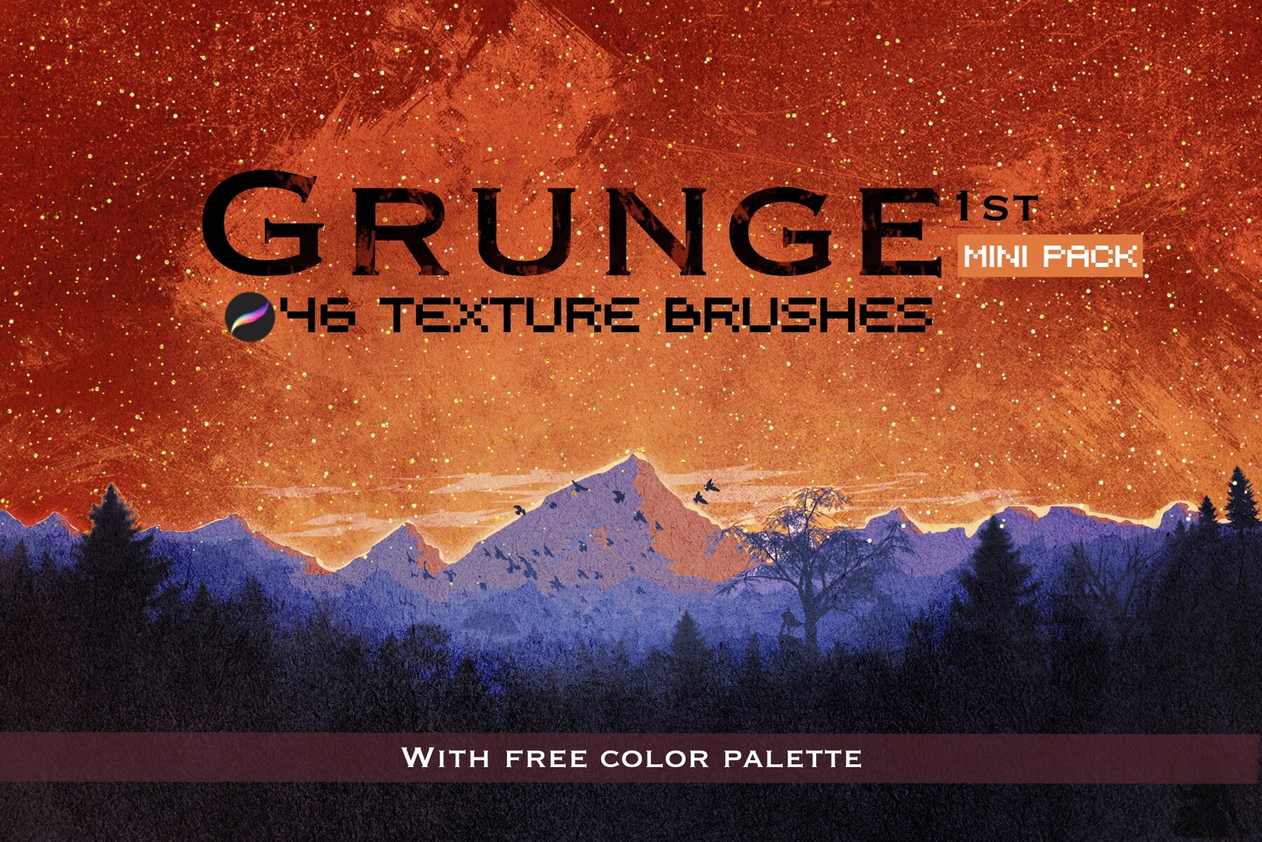 ArtStation - Grunge Brushes For Procreate, Texture Brush, Illustration ...