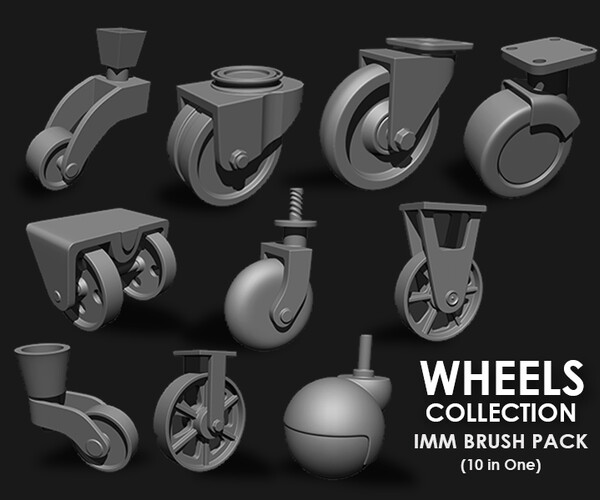 ArtStation - Wheels Collection Imm Brush Pack (10 in one) | Brushes