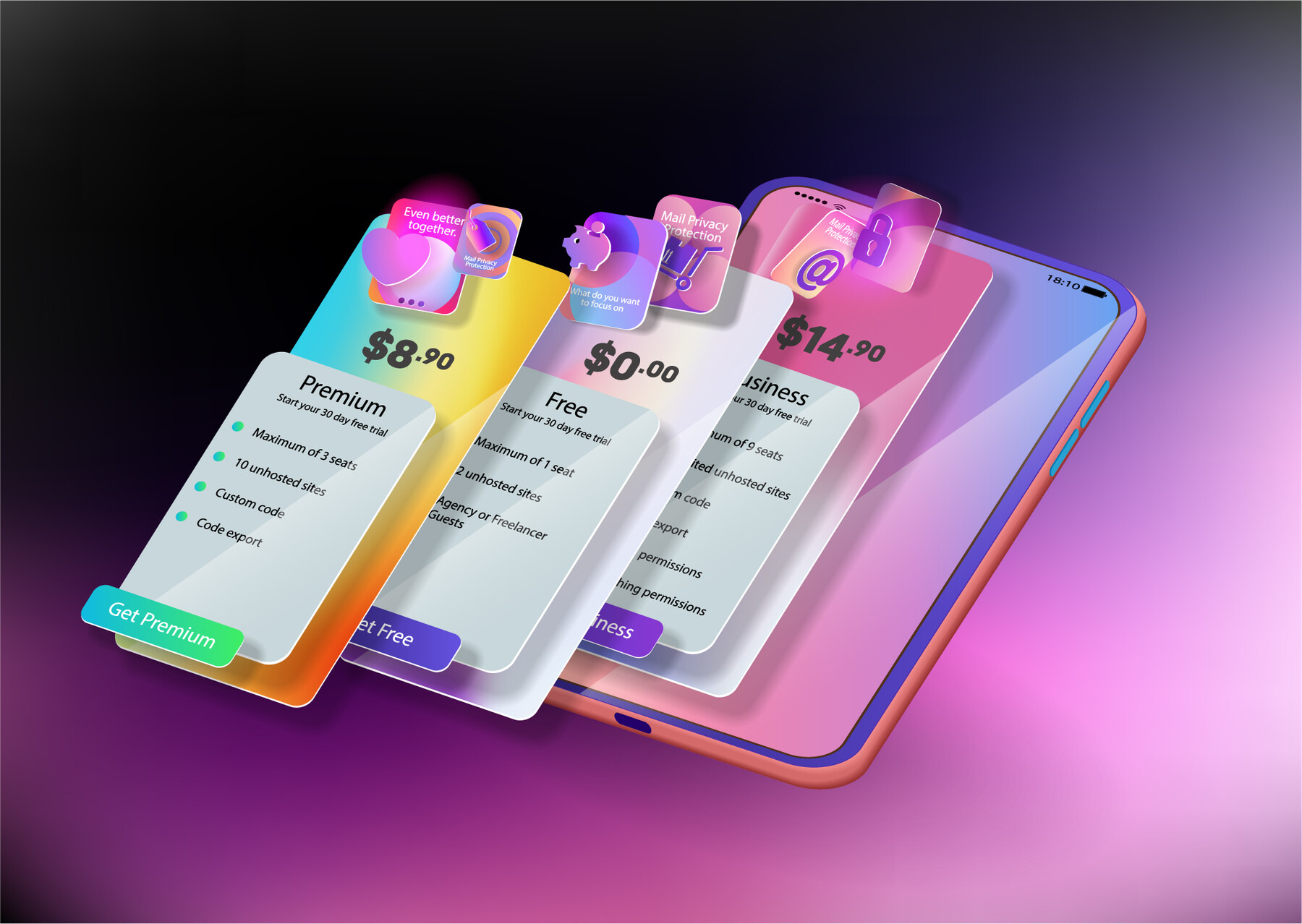 ArtStation - Workspace plans interface on mobile phone screen | Artworks