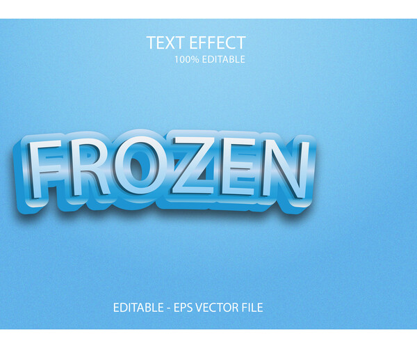 ArtStation - Frozen. Text Effects, EPS Template File | Artworks