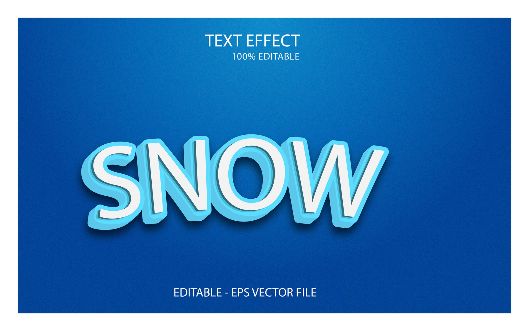 ArtStation - Snow. Text Effects, EPS Template File | Artworks