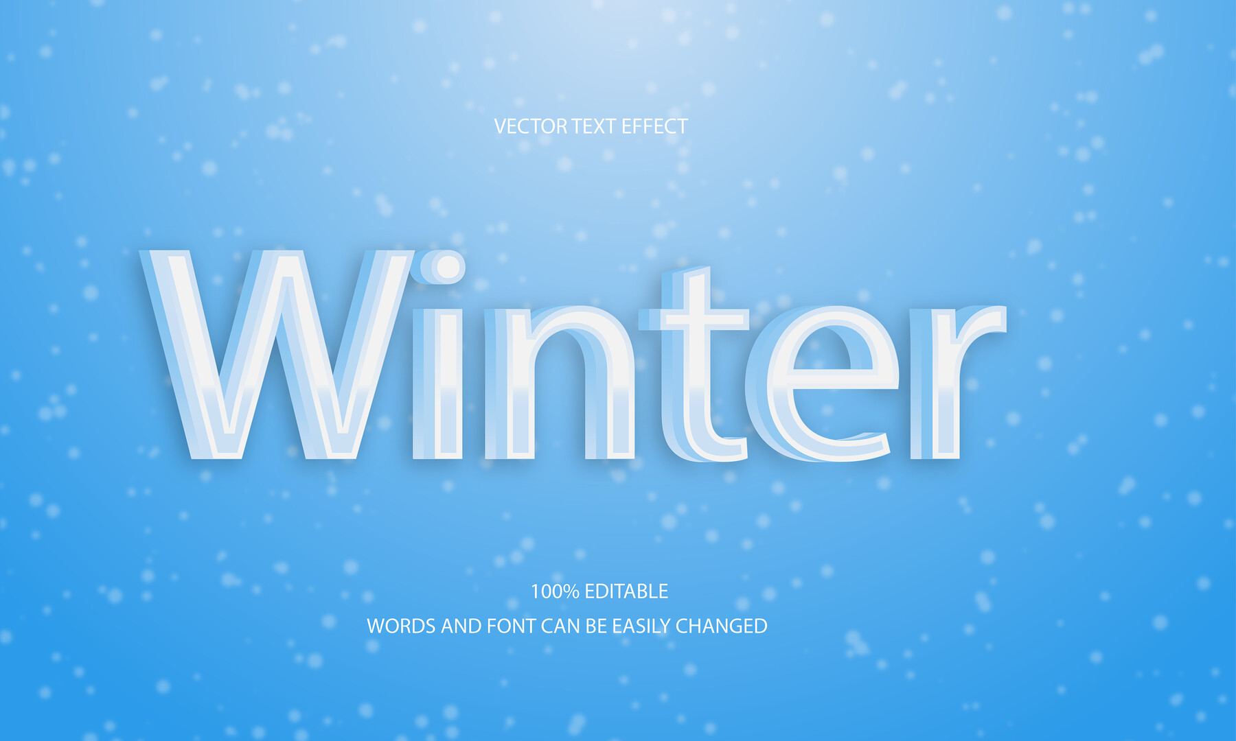 ArtStation - Winter. Text Effects, EPS Template File | Artworks