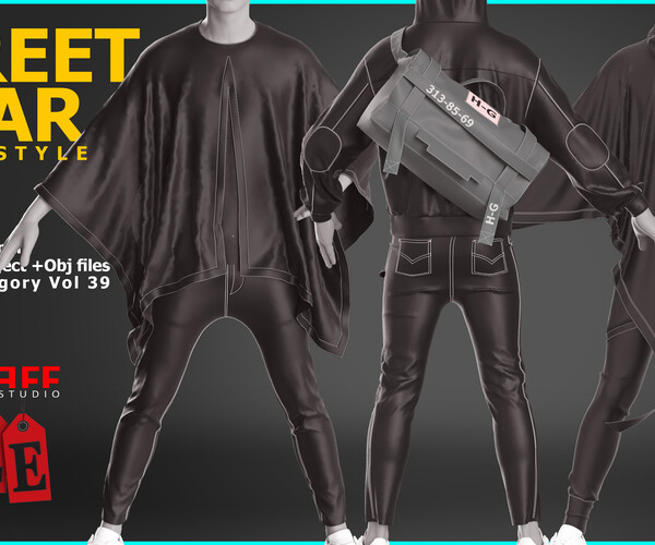ArtStation - Jeff Studio Streetwear Vol 3 Marvelous designer/ Clo3d ...