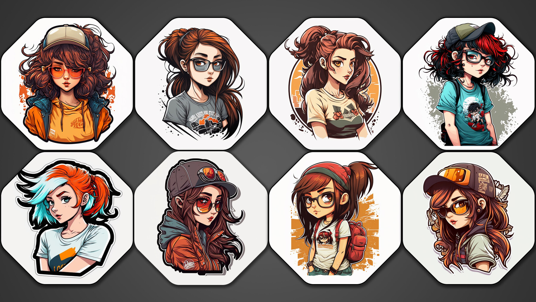 ArtStation - 200 Stickers Girl Reference Pack Vol.02 | Artworks