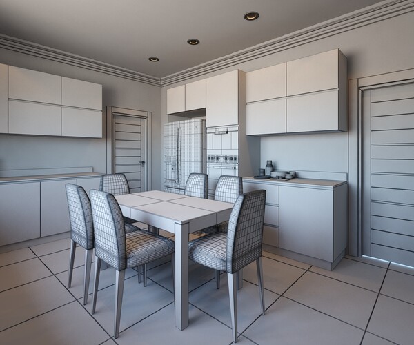 ArtStation - kitchen interior scene | Resources