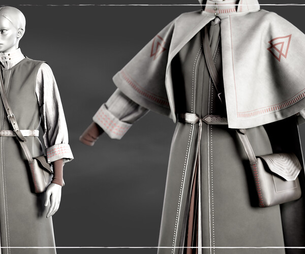 ArtStation - Fantasy Outfit /Marvelous Designer / 4k Textures/Smart ...