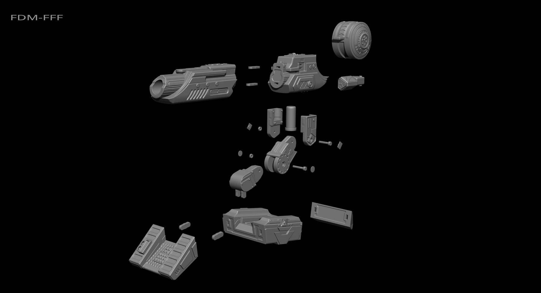ArtStation - Predator Shoulder Cannon plasma Two Size File STL – OBJ ...
