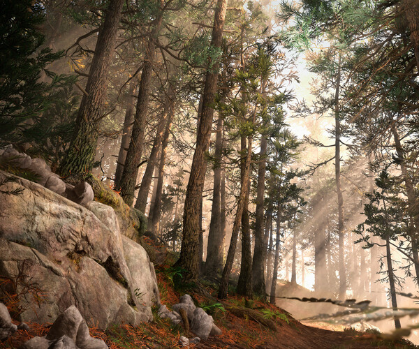 ArtStation - Rocky Pine Forest [Unreal Engine 4 & 5] | Game Assets