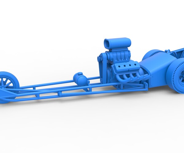 ArtStation - 3D printable Diecast Front engine old school three wheeled ...