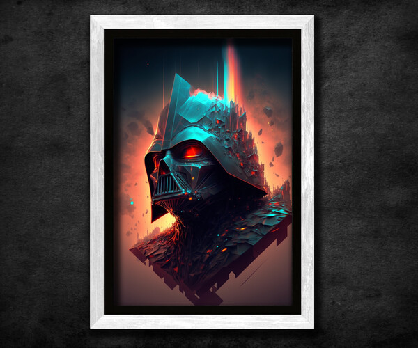 ArtStation - Artistic Darth Vader portrait 3d Star Wars figure ...