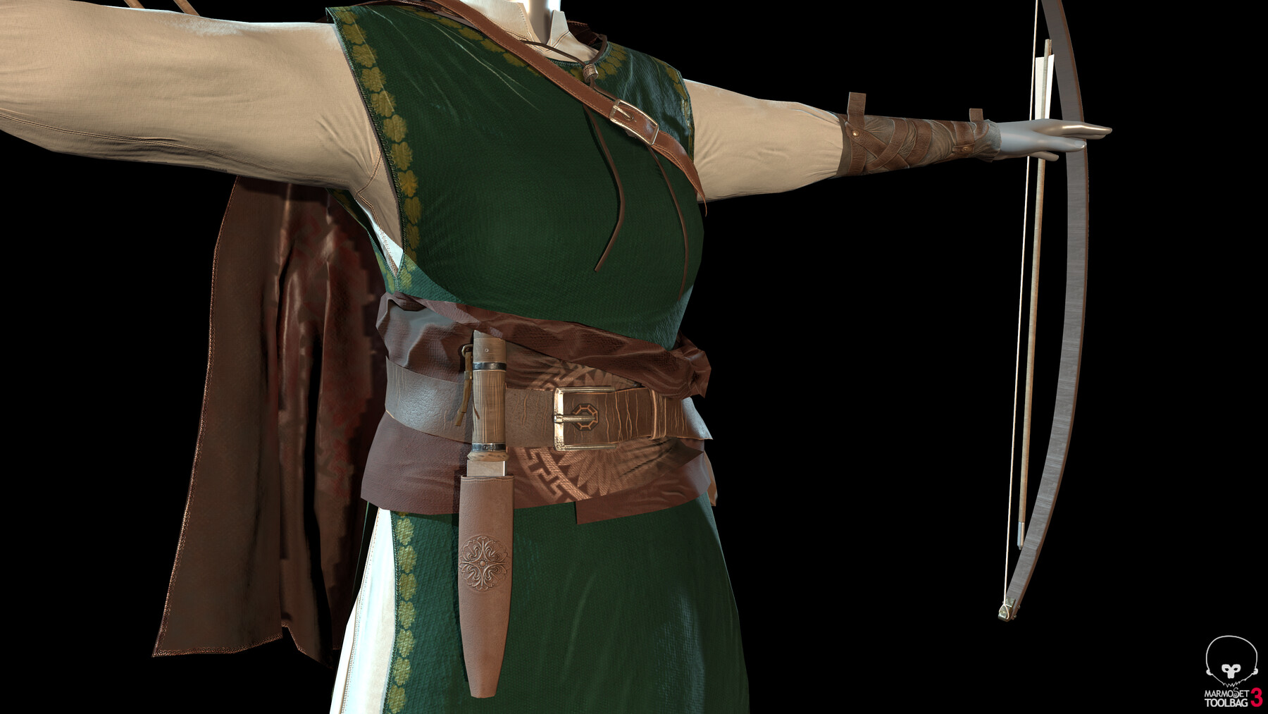 ArtStation - Full Low Poly Realistic Archer Woman Outfit | Game Assets