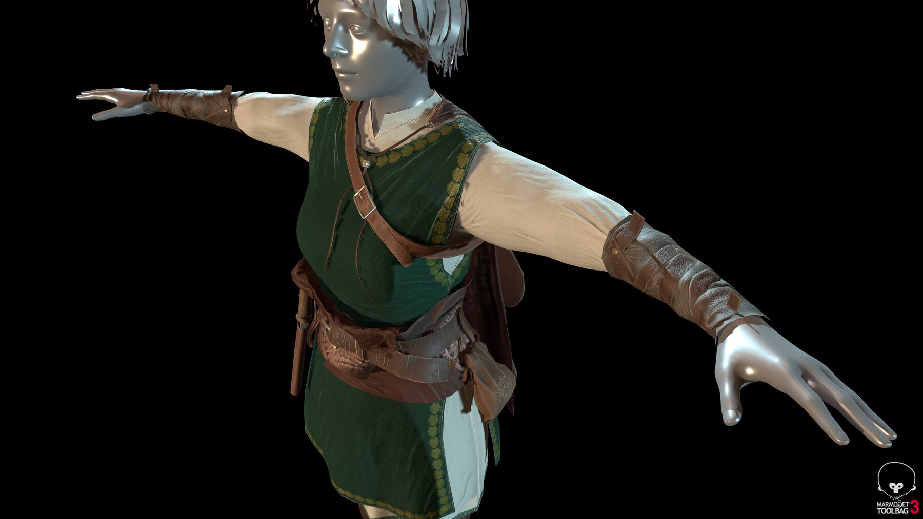 ArtStation - Full Low Poly Realistic Archer Woman Outfit | Game Assets